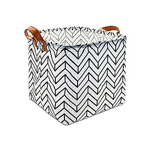 WisePoint Folded Clothing Storage Basket, Waterproof Closet Storage Bin with Metal Frame, Multifuctional Storage Bins for Clothes, Shoes (geometry)