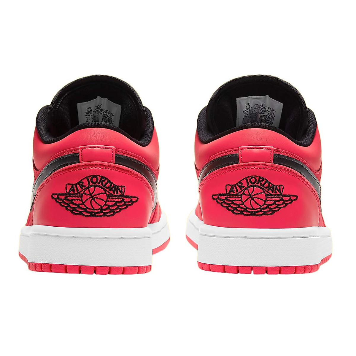 Nike Women's Air Jordan 1 Low UNC Basketball Shoe, Siren Red/Black-white, 11