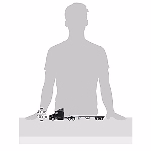 NewRay 1:43 Long Haul Trucker - Peterbilt Model 387 Low Boy with Forklift and Hay Bales, Multi