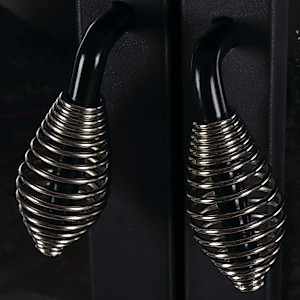 Della 17 Inch 1400W Electric Fireplace Compact Freestanding Portable Stove Remote Controlled Heater with Realistic LED Flames, for Living Room or Bedroom - Black