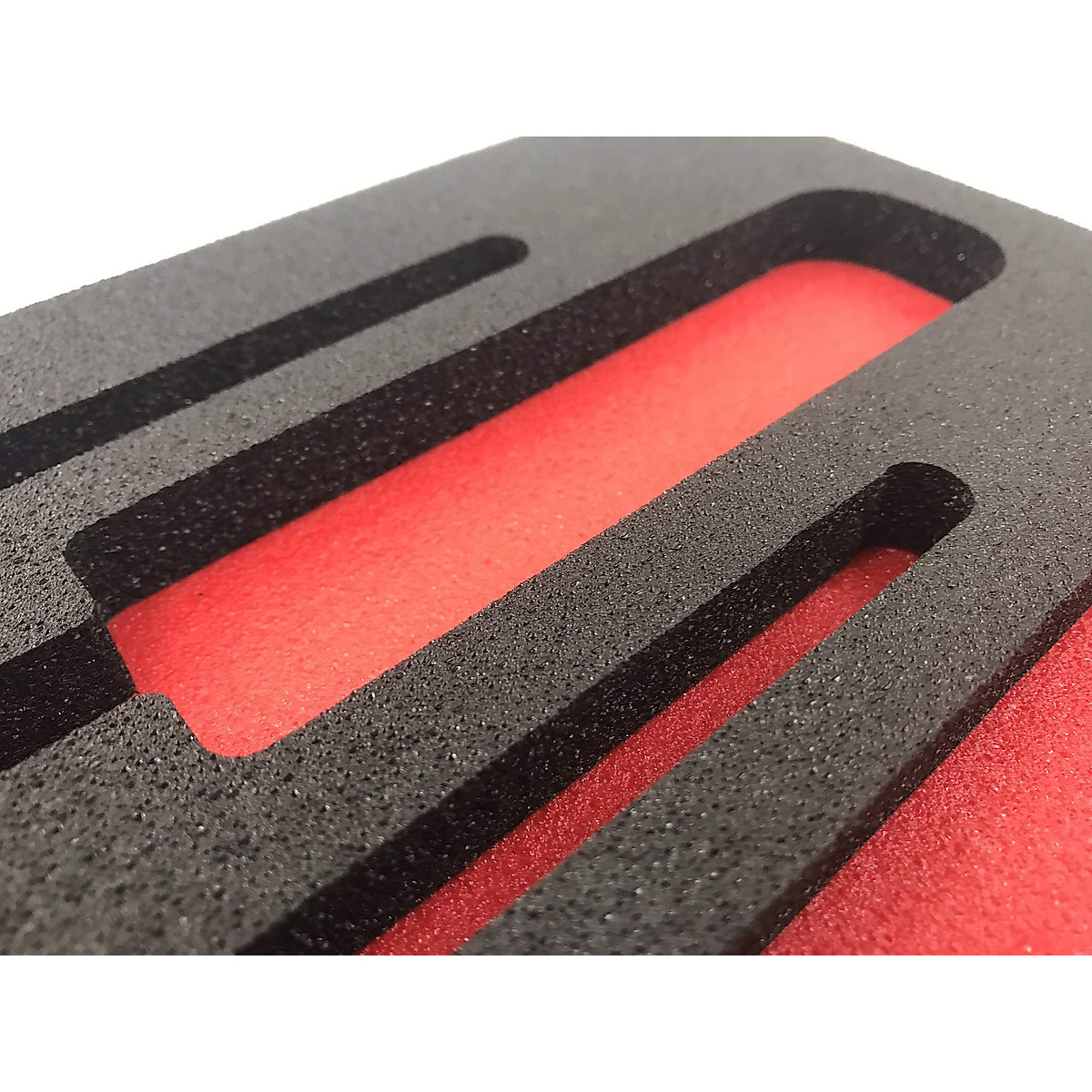 5S TOOL BOX SHADOW FOAM ORGANIZERS (2 COLOR) FITS CRAFTSMAN WATERLOO and HUSKY TOOL CHESTS (10.625" x 22.25", Black Top/Red Bottom)