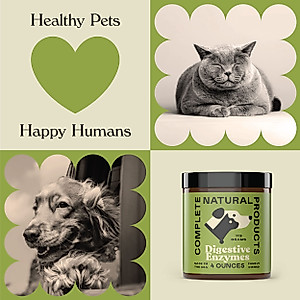 Complete Natural Products Digestive Enzymes for Pets - 4oz - Pure Plant Based Digestive Enzymes