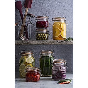 Kilner 0025.512 Square Glass Clip Top Preservation Jar, 1.5L, Transparent