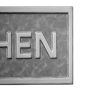 Foreside Home & Garden Galvanized White Metal Kitchen Wall Décor