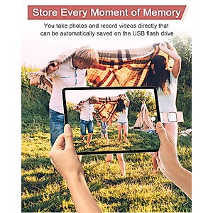 Sunany USB Flash Drive 256GB, Photo Stick Memory External Data Storage Thumb Drive Compatible for Phone, Pad, Android, PC and More Devices (Pink)