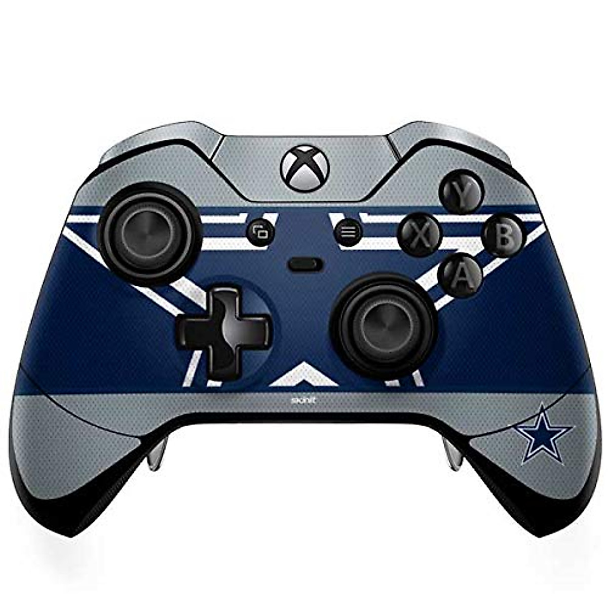 Skinit Decal Gaming Skin Compatible with Xbox One Elite Controller - Officially Licensed NFL Dallas Cowboys Zone Block Design