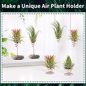 NAMTSO Copper Wire for Electroculture Gardening, 2 Pack Electroculture Copper Gardening Antenna & Air Plant Holder Making Tools with 16 Gauge Pure Copper Wire for Plants, Air Plant Holders Unique, S+L