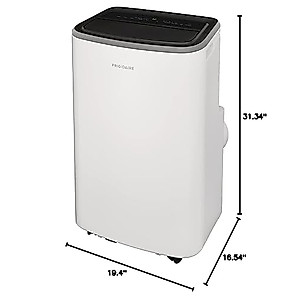 Frigidaire FHPH142AC1 Portable Room Air Conditioner, 14K BTU (ASHRAE) / 10K BTU (DOE) with Multi-Speed Fan/Dehumidifier Mode/Supplemental Heat/Window Kit/Built-in Air Ionizer/Washable Filter,in White