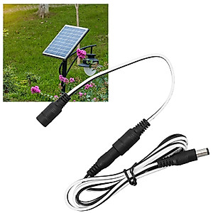 Solar Panel Extension Cable, High Safety Factor Plug and Play DC Extension Connector Cable for LED Lights (1m / 3.3ft)