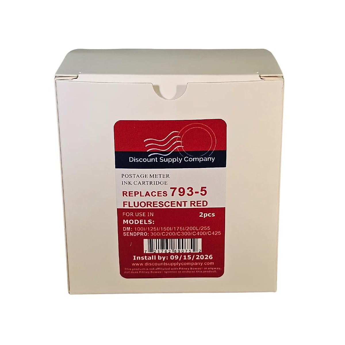 2-Pack Compatibe 793-5 Red Ink Cartridge for P700, DM100i, DM125i, DM150i, DM175i, DM200L, DM225 Postage Meters
