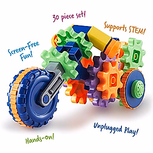 Learning Resources Gears! Gears! Gears! Cycle Gears, Construction, Gear Toy, 30 Pieces, Ages 4+
