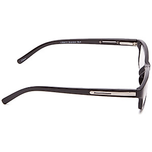 Foster Grant Mens Brandon Glasses Reading, Shiny Black/Transparent, 50 Mm US