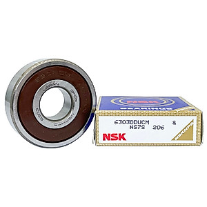 (2 Pack) NSK 6303-2RS 6303DDU Made in Japan 17X47X14MM Pressed Steel Cage Deep Groove Ball Bearings