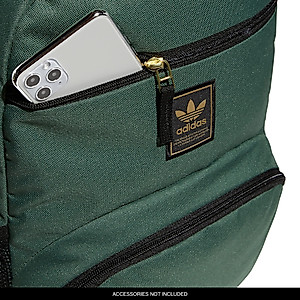 adidas Originals National 2.0 Backpack, Green Oxide/Black/Gold Metallic, One Size