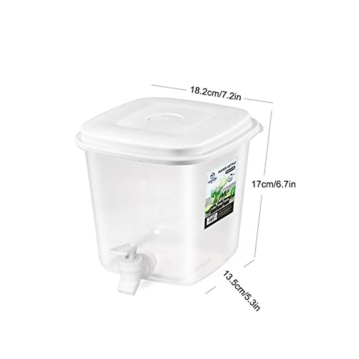 MISNODE Plastic Drink Dispenser Large Capacity 3.5L Beverage Dispenser Durable Dispenser Refrigerator Beverage Bucket Daily Use Drink Dispensers for Parties Camping Fridge