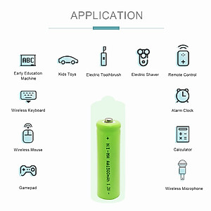STEPMAX (3 Pack Ni-Mh AA 1500mAh 1.2v Rechargeable Battery for Solar Lights,Garden Light,Toys, Remote Control, Mouse