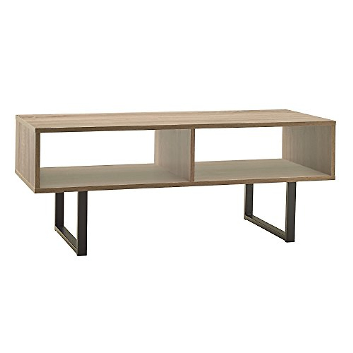 ClosetMaid 1315 Rectangular Wood Coffee Table with Storage Shelves, Gray