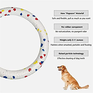 QBIYA Dog Toy Fly Ring, Dog Chew Toys, Dog Ring Toy, Tug of War Dog Toy, Dog Training Ring Fitness Tool, Fun Dog Toys, Interactive Travel Pet Toys, for Small/Medium Dog Training Ring