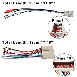 X AUTOHAUX 70-5521 Car Stereo CD Player Wiring Harness Wire Radio Adapter Install Plug Set for Ford Focus 2005-2007