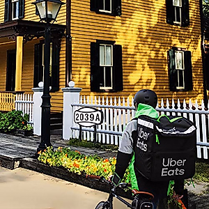 Oak Leaf Lighted House Numbers Solar Address Sign, 20 LEDs House Numbers for Outside, IP65 Waterproof Address Plaques for House Garden Yard Street Mailbox Hotel, Wall Mounted or Inserted with Stakes