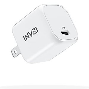INVZI USB C Charger 20w - PD Fast Charging USB C Wall Charger Block – Mini Power Adapter for iPhone 13 Pro Max/13 Pro/13 Mini/SE/iPhone 12 Pro Max/11, Pixel 5/4 4XL/3 3XL, Galaxy, iPad/iPad Mini/Pro