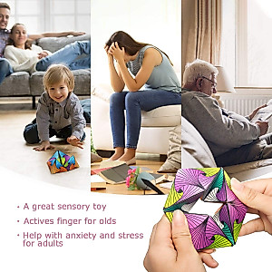 Euclidean Cube Fidget Toys for Kids, Desk Toy for Adults to Stay Calm and Focused, Magic Cube for Girls and Boys Over 3 Years Old