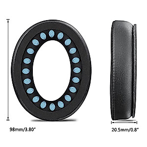 SoloWIT Cooling-Gel Earpads Cushions for Bose Headphones, Replacement Ear Pads for Bose QuietComfort 15 QC15 QC25 QC2 QC35/Ae2 Ae2i Ae2w/SoundTrue & SoundLink Around-Ear & Around-Ear II (Blue&Black)
