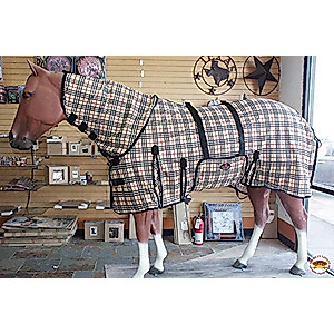 HILASON 75 Inches Horse Fly Sheet Ultra Violet Rays Protect Mesh Bug Mosquito Summer Spring | Fly Sheet | Horse Turnout Sheet | Fly Sheet for Horses | Bug and Mosquito Protection | Fly Sheet for Horse