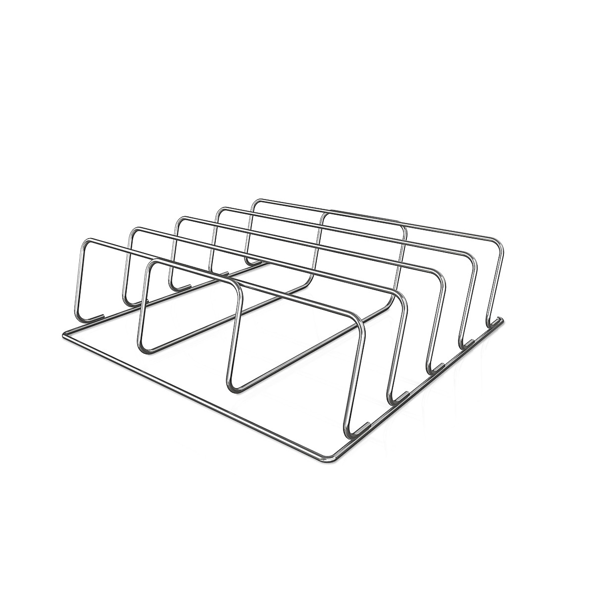 Ninja XSKRACKXL Woodfire Rib Rack, Compatible with OG800 and OG900 Series, Smokes 4 Full Racks of Ribs, Elevates Ribs for All-Around Airflow, Even Bark, Steel, Silver