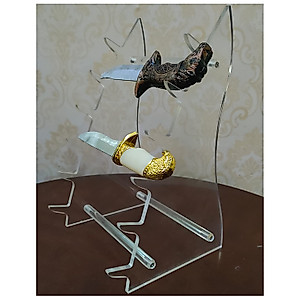 Arcylic Knife Display Stand Holder 6 Pcs,Thickening,2 Stand