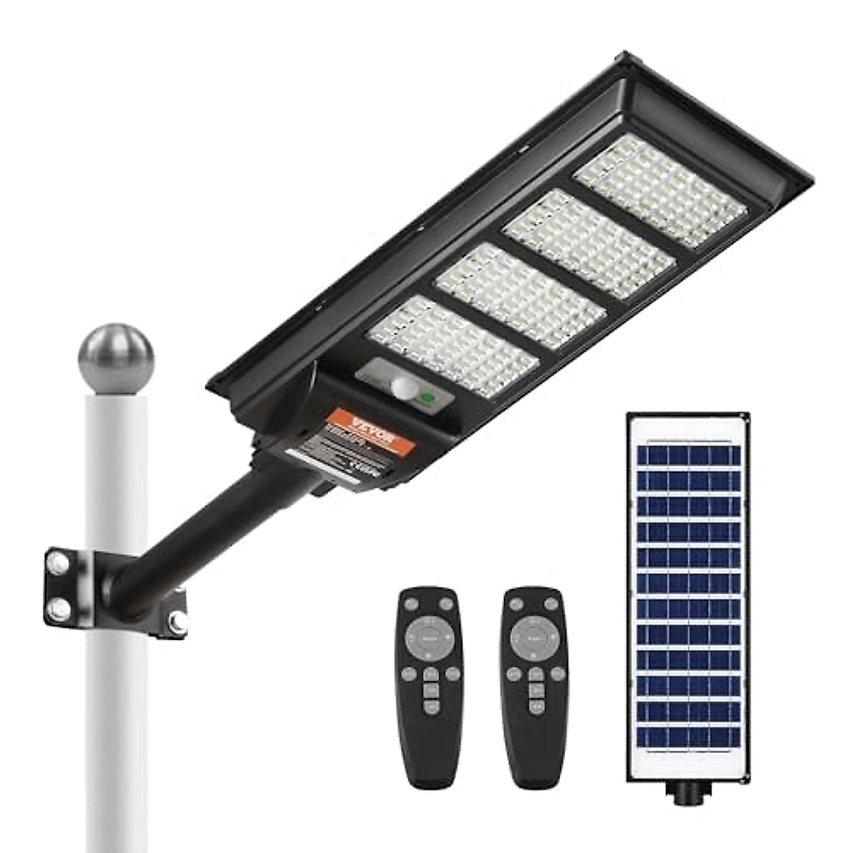 VEVOR 400W Solar Street Light, LED Solar Flood Lights Outdoor 40000lm with Infrared Remote Control, IP66 Waterproof Security Solar Motion Sensor Lamp for Garden Yard Home Path Garage Parking Lot