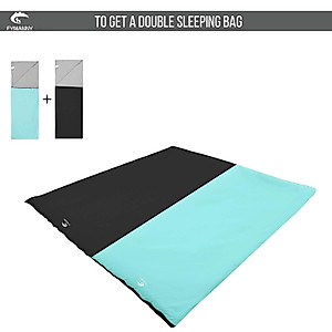 Warm Weather Sleeping Bag, FYMANNY Portable Waterproof Compact Lightweight Comfort with Compression Sack for Camping Backpacking Hiking, 83 L x 30" W Fits Adults(Black)