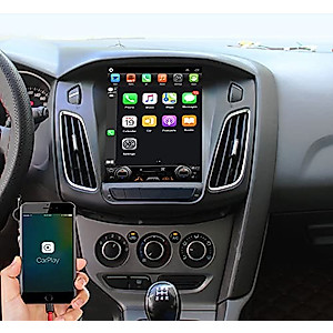 for Ford Focus Radio Upgrade 2012-2018 9.7inch Stereo Replacement Wireless carplay Tesla Style Stereo IPS Touch Screen WiFi GPS Navigation Free Camera