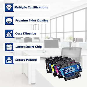 DOUBLE D Compatible LC3039 Ink Cartridges Replacement for Brother LC3039 LC3039XXL LC-3039BK LC3037 LC3037BK LC-3037XXL,Work for Brother MFC-J5945DW MFC-J6945DW MFC-J5845DW MFC-J6545DW(4 Pack)