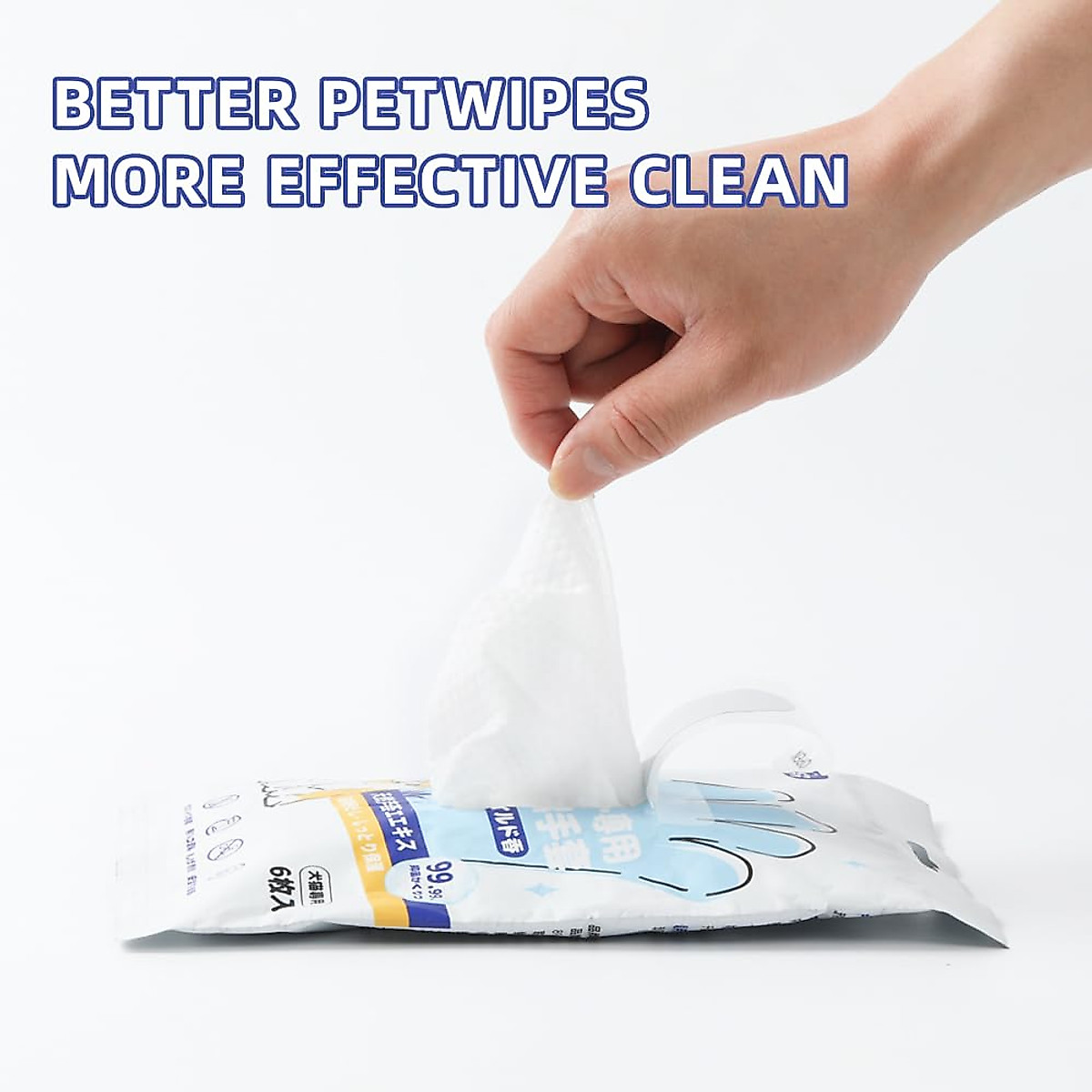 Generic Pet Bathing Wipes for Dogs & Cats - 6 Pcs Dog and & Cleaning Gloves Wipes，Gentle Cleaning for Paws, Ears, Fur, Eye and Butt, white