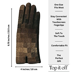 Top It Off Winter Gloves For Women - Featured on Favorite Things - Touch Screen Fingers - Stylish, Warm, Cold Weather Gloves - Gifts For Women
