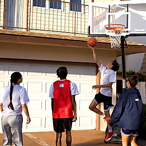 The Ultimate Hybrid, 60" Acrylic, Alum Trim, 3 Piece 3.5" Pole, Screw Jack Lift, Arena Slam Rim, Board Pad