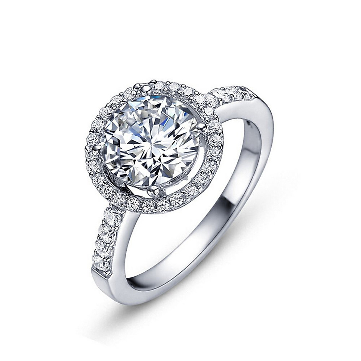 TenFit Jewelry Wedding Ring for Women Silver Ring Engagement Diamond Ring,Size 6