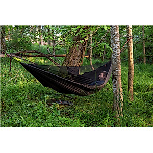 OneTigris KOMPOUND Camping Hammock with Net, Lightweight Portable Hammock with Warm Internal Cover & Tree Friendly Straps for Backpacking, Camping, Hiking, Travel, Beach, Backyard