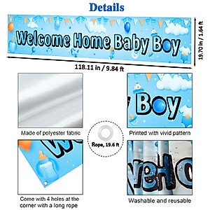 Labakita Welcome Home Baby Boy Yard Banner, Large It’s a Boy Baby Shower Banner, Blue Baby Shower Decorations for Boy, Gender Reveal Baby Shower Inside Outside Decoration