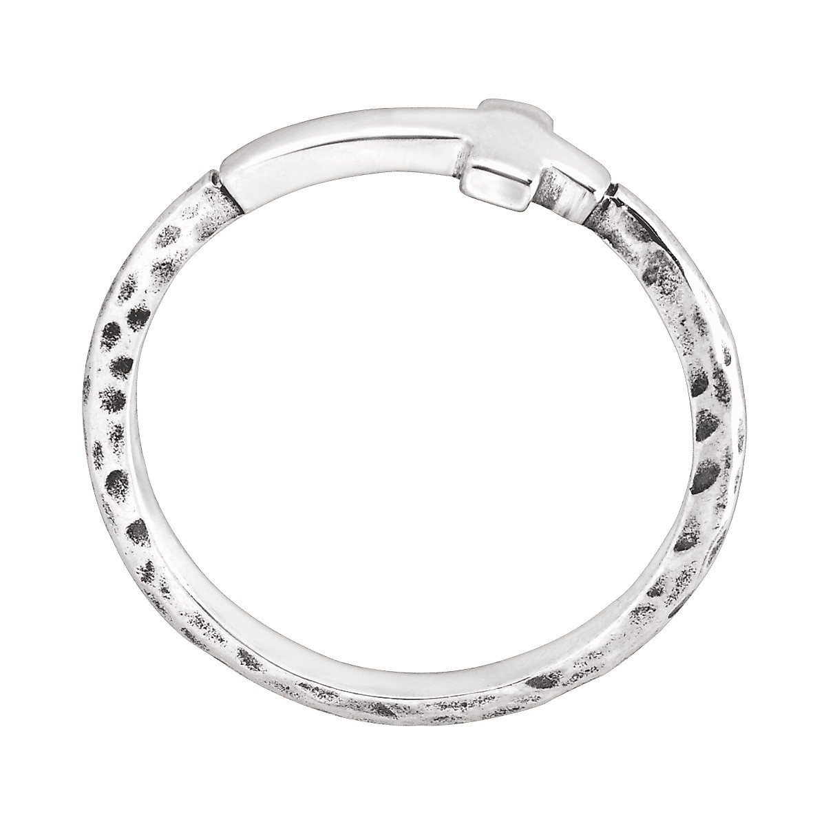 Silpada 'Simplex Cross' Horizontal Cross Textured Ring in Sterling Silver, Size 8, Size 8