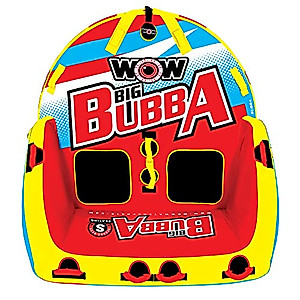 WOW Sports Big Bubba 1 or 2 Persons Inflatable Towable Tube for Boating