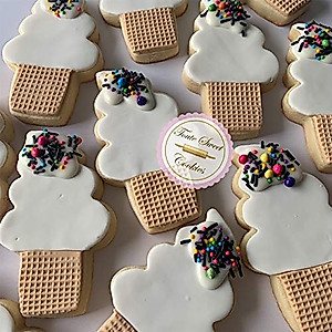 Soft Serve Ice Cream Cone Cookie Cutter, 4" Made in USA by Ann Clark