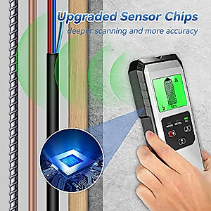 Tanscos Stud Finder - 6 in 1 Stud Sensor Wall Scanner,Wood Studs/Joists/Pipes/AC Wire Detector,with Magnetic/Non-Magnetic Metal Detection