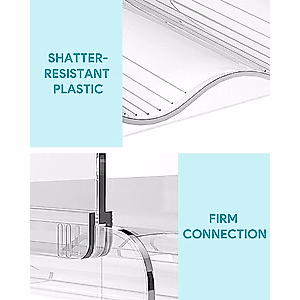 Water Bottle Organizer - 4 Pack Stackable Cup Organizer for Cabinet, Countertop, Pantry and Fridge, Free-Standing Tumbler Kitchen Storage Holder for Wine and Drink Bottles, Clear Plastic