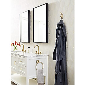 Amerock H37010CZ | Avid Double Prong Decorative Wall Hook | Champagne Bronze Hook for Coats, Hats, Backpacks, Bags | Hooks for Bathroom, Bedroom, Closet, Entryway, Laundry Room, Office