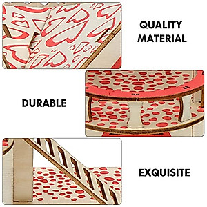 NUOBESTY Hamster Playground Wooden Small Animal Activity Toys Set Rat Playground Platform Climbing Ladder Chew Toy for Hamster Gerbil Mouse Chinchilla