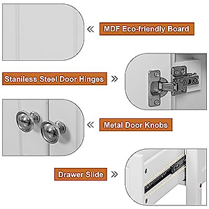 30 Inch Bathroom Vanity Cabinet with Ceramic Sink, Drawers and Doors, Adjustable Shelf, Solid Wood Frame, Modern Style