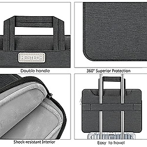 HESTECH Laptop Bag,15.6 Inch Laptop Sleeve Case,Business Briefcase,Water-Repellent Slim Computer Carry Case with Shoulder Strap for 15-16" Hp Dell Acer,Black