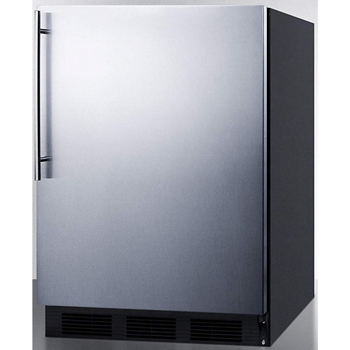 Summit Appliance CT663BKBISSHV Built-in Undercounter Refrigerator-Freezer for Residential Use, Cycle Defrost with Stainless Steel Wrapped Door, Professional Thin Handle and Black Cabinet